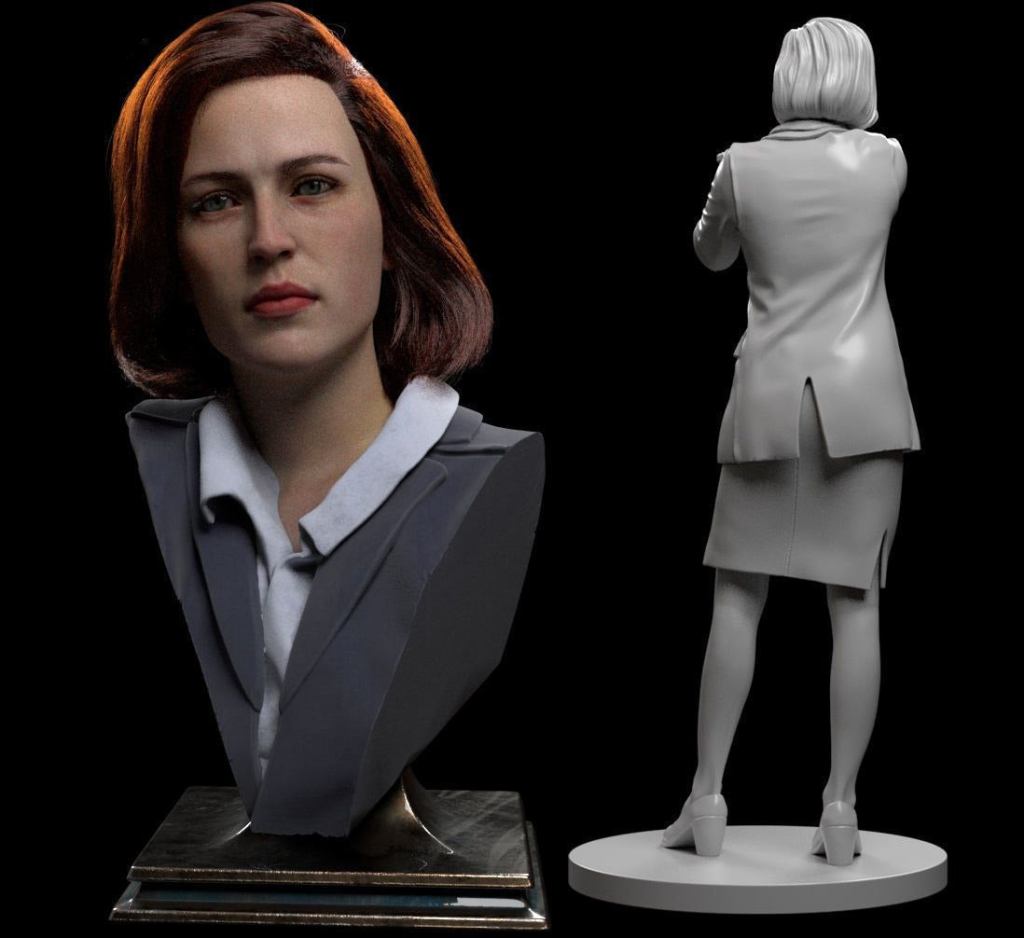 Dana Scully X-Files 3d printing stl files - 3D PRINT MAKER CLUB