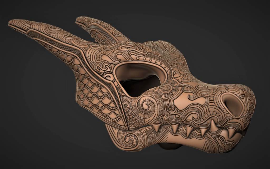 Ornate Charizard skull 3d printing stl files - 3D PRINT MAKER CLUB