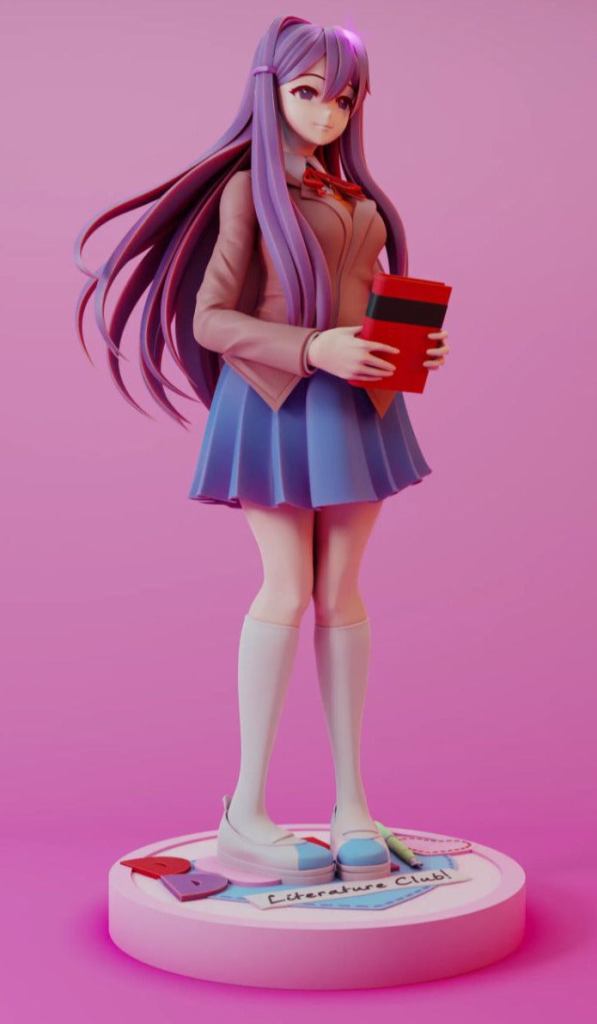 yuri doki doki literature club 3d printing stl files - 3D PRINT MAKER CLUB