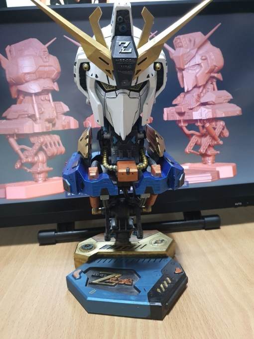 Zeta Gundam bust 3d printing stl files - 3D PRINT MAKER CLUB