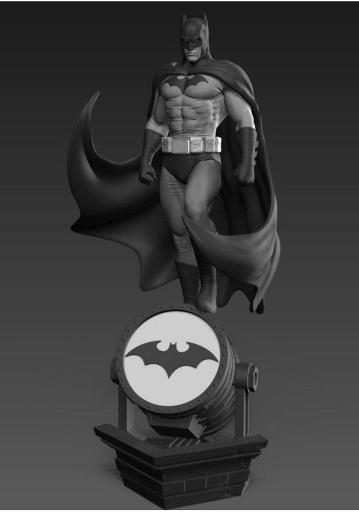 Batman on Batsignal 3d printing Stl file - 3D PRINT MAKER CLUB