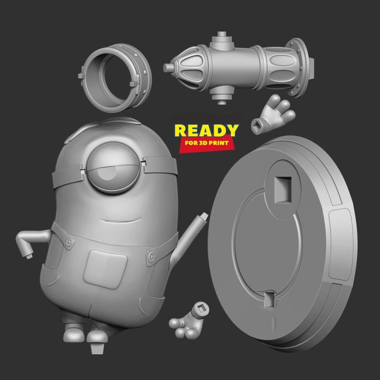 Minion Stuart 3d printing stl files - 3D PRINT MAKER CLUB