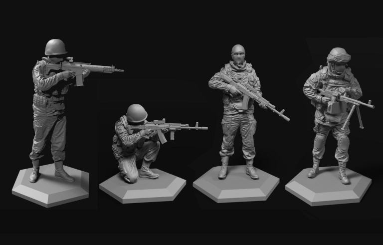 Army Soldiers Miniatures 3d print stl files
