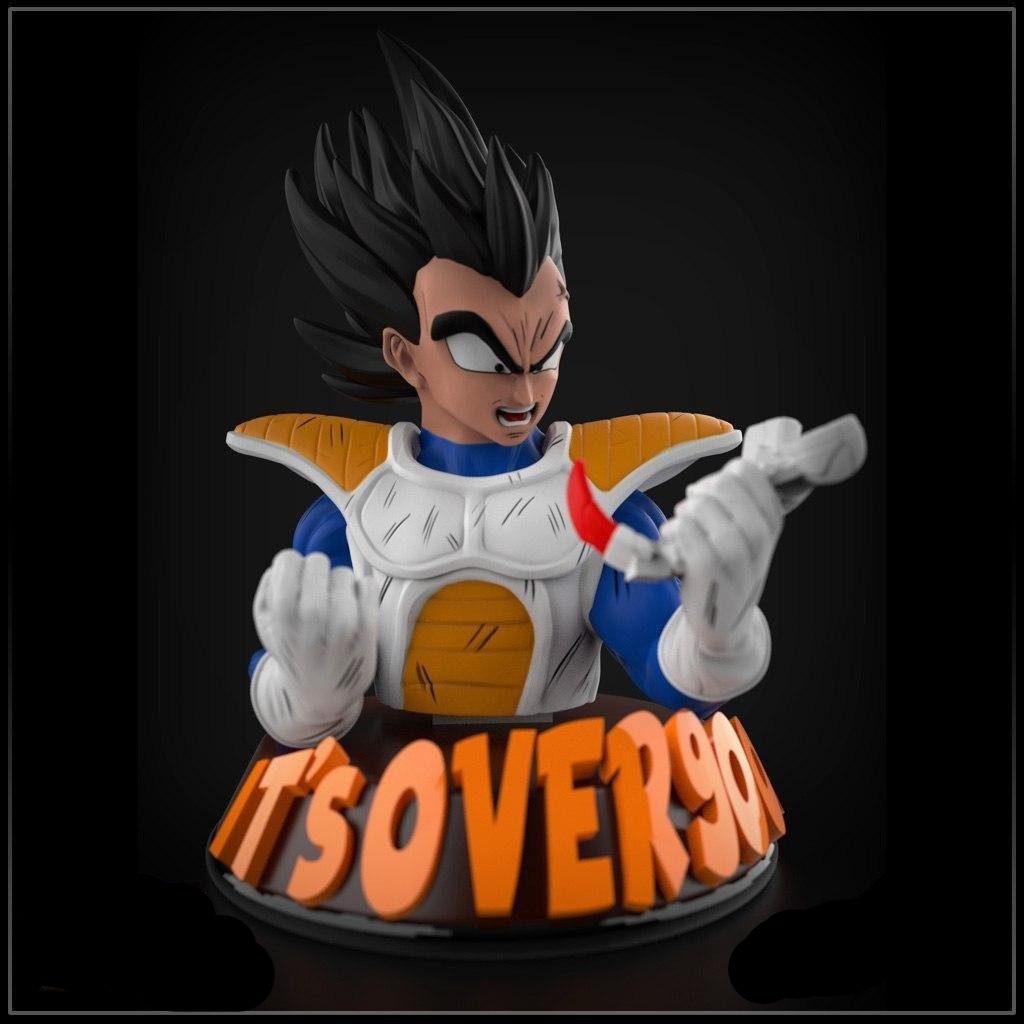 Vegeta over 9000 stl files for 3d printing model