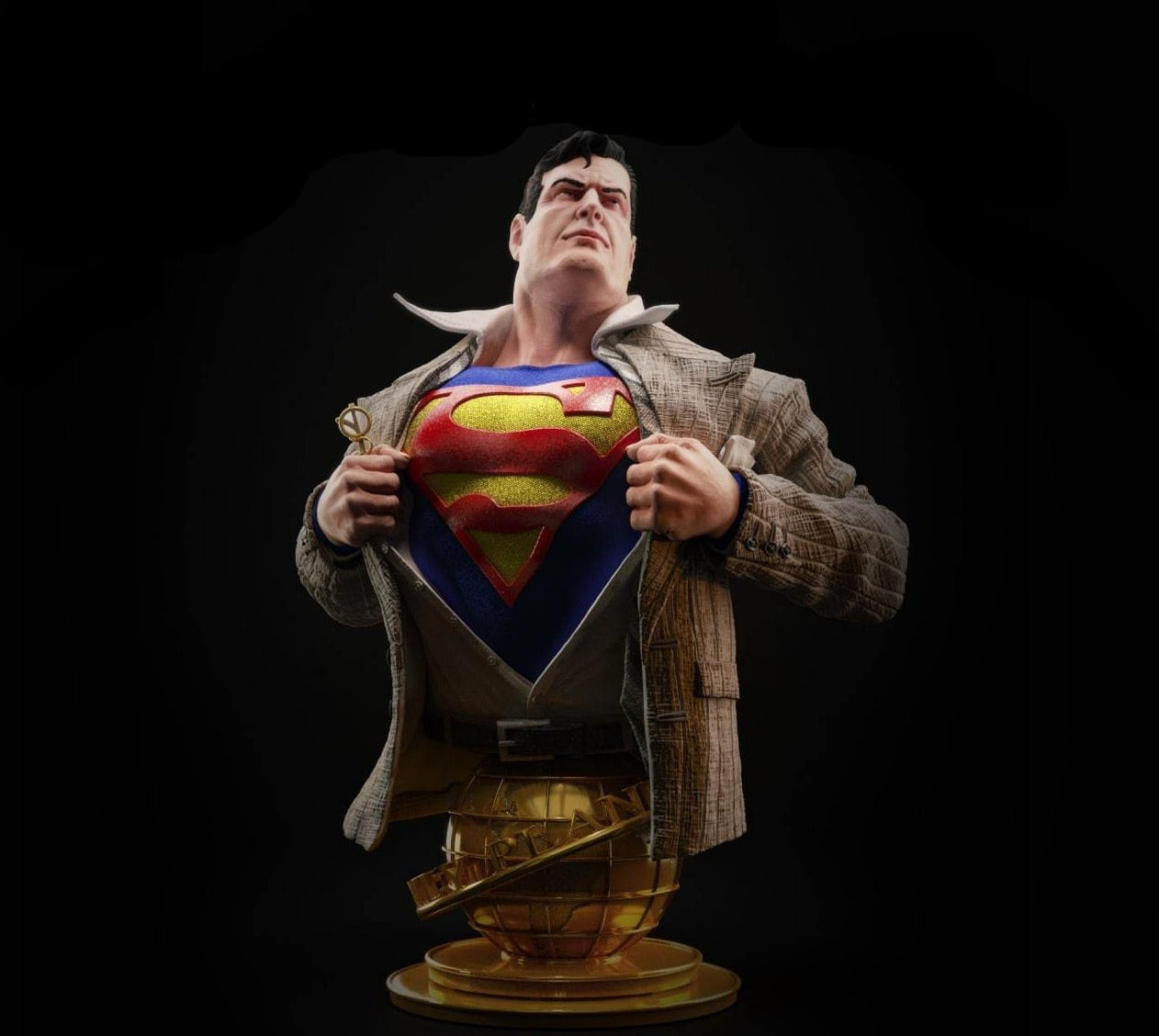Superman Bust Stl files for 3d printing - 3D PRINT MAKER CLUB