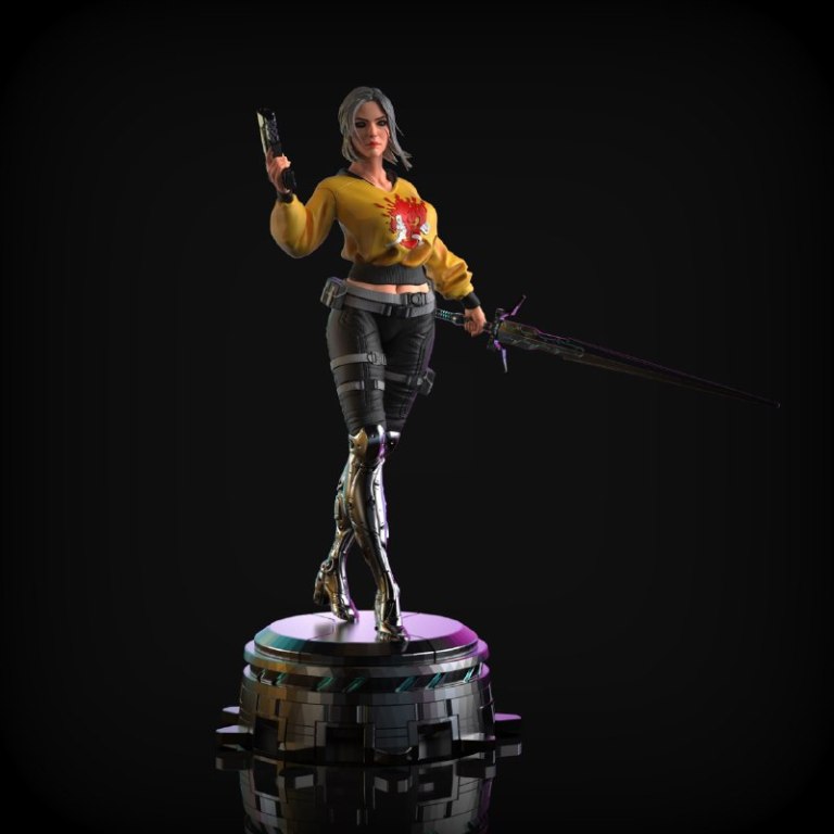 Ciri cyberpunk Stl files for 3d printing . - 3D PRINT MAKER CLUB