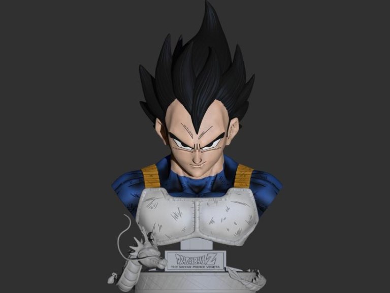 Vegeta Bust stl files for 3d printing models - 3D PRINT MAKER CLUB