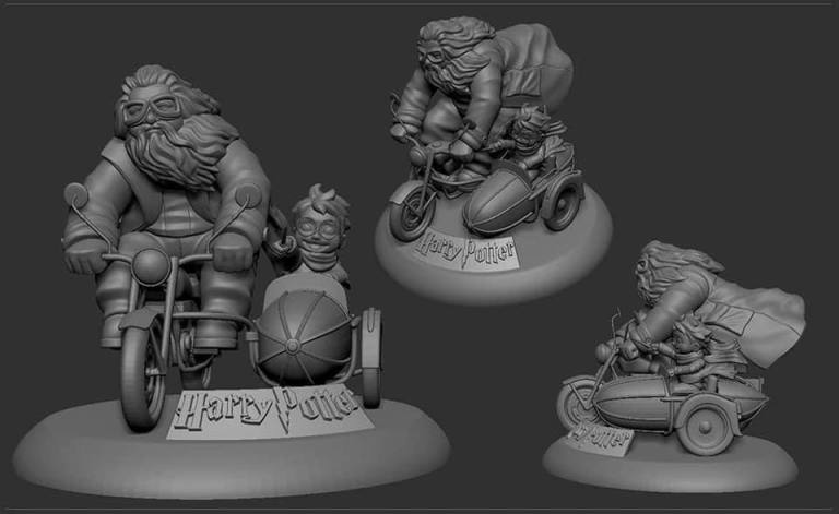 Hagrid and harry potter 3d printing stl files