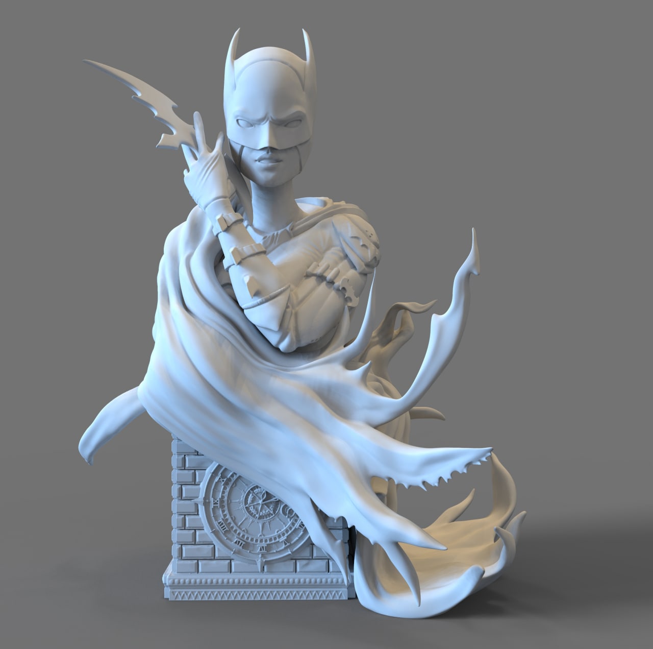 Batwoman bust 3d printing stl files - 3D PRINT MAKER CLUB