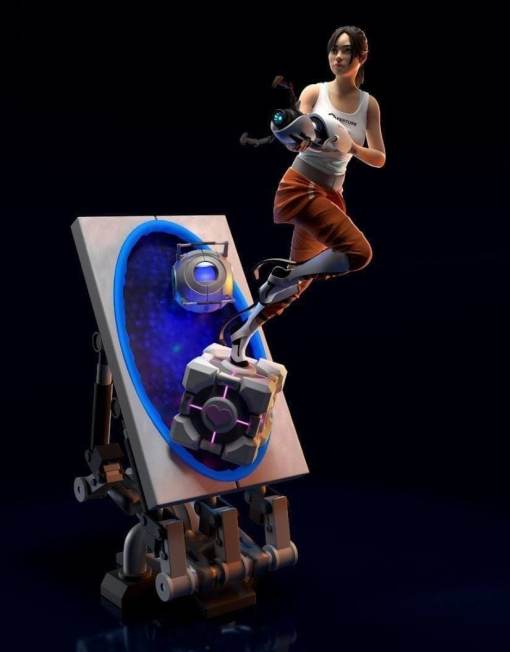 Chell portal 3d printing stl files - 3D PRINT MAKER CLUB