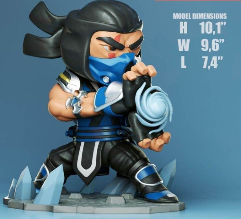 Sub zero chibi 3d print stl files - 3D PRINT MAKER CLUB