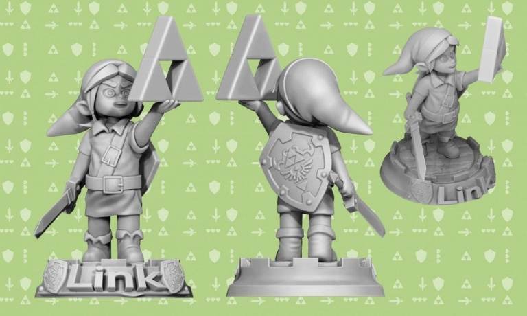 Link The legend of Zelda 3d printign stl files - 3D PRINT MAKER CLUB