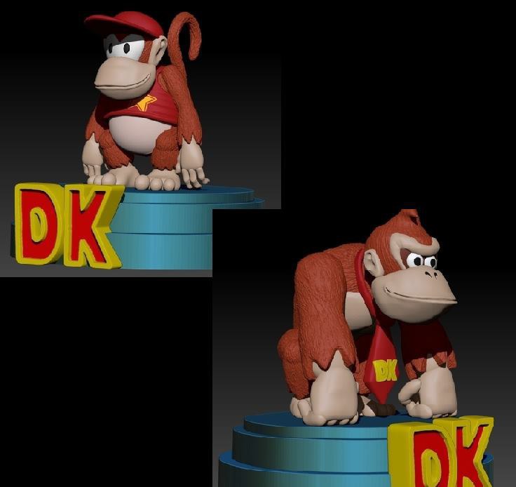 Donkey kong and diddy kong 3d printing stl files - 3D PRINT MAKER CLUB