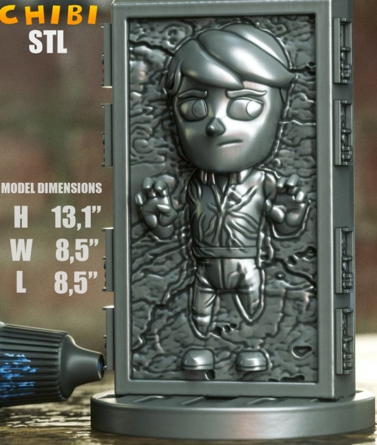 Han solo carbonite chibi stl files for 3d printing - 3D PRINT MAKER CLUB