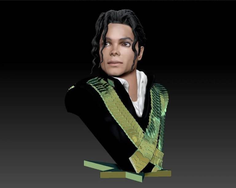 Michael Jackson bust 3d printing stl files - 3D PRINT MAKER CLUB