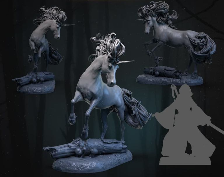 White unicorn 3d printing stl files - 3D PRINT MAKER CLUB