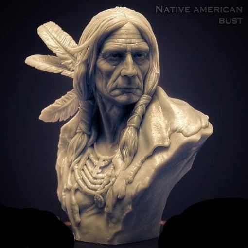 Native american bust 3d printing stl files - 3D PRINT MAKER CLUB