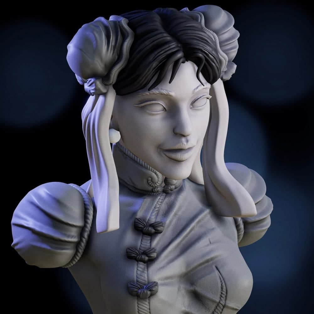 Chun li bust 3d printing stl files - 3D PRINT MAKER CLUB