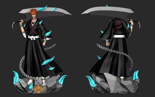 Ichigo Bleach 3d printing stl files - 3D PRINT MAKER CLUB