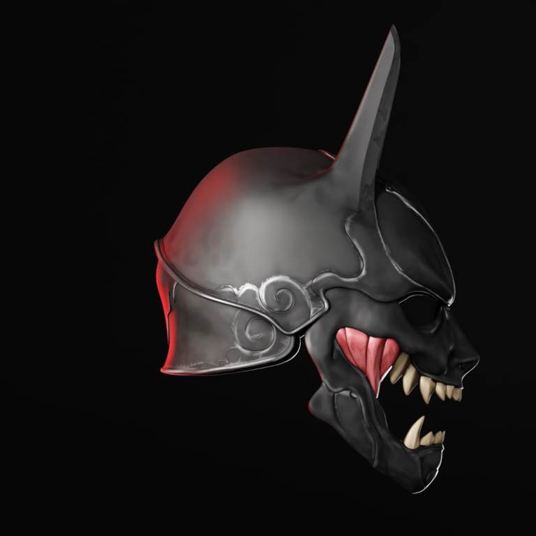 Samurai bat Helmet stl files for 3d printing cosplay models