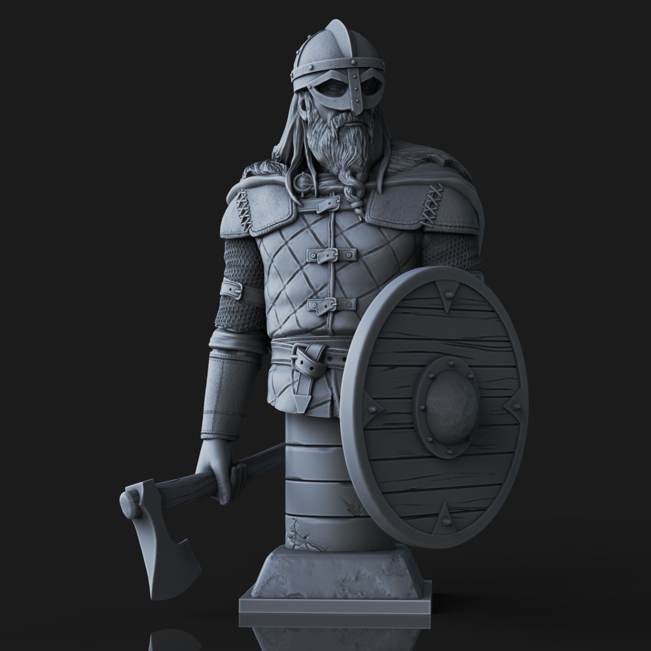 Viking raider bust 3d printing stl files - 3D PRINT MAKER CLUB