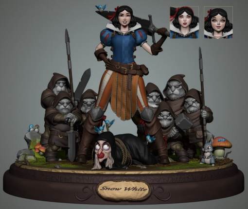 Snow white 3d printing stl files - 3D PRINT MAKER CLUB