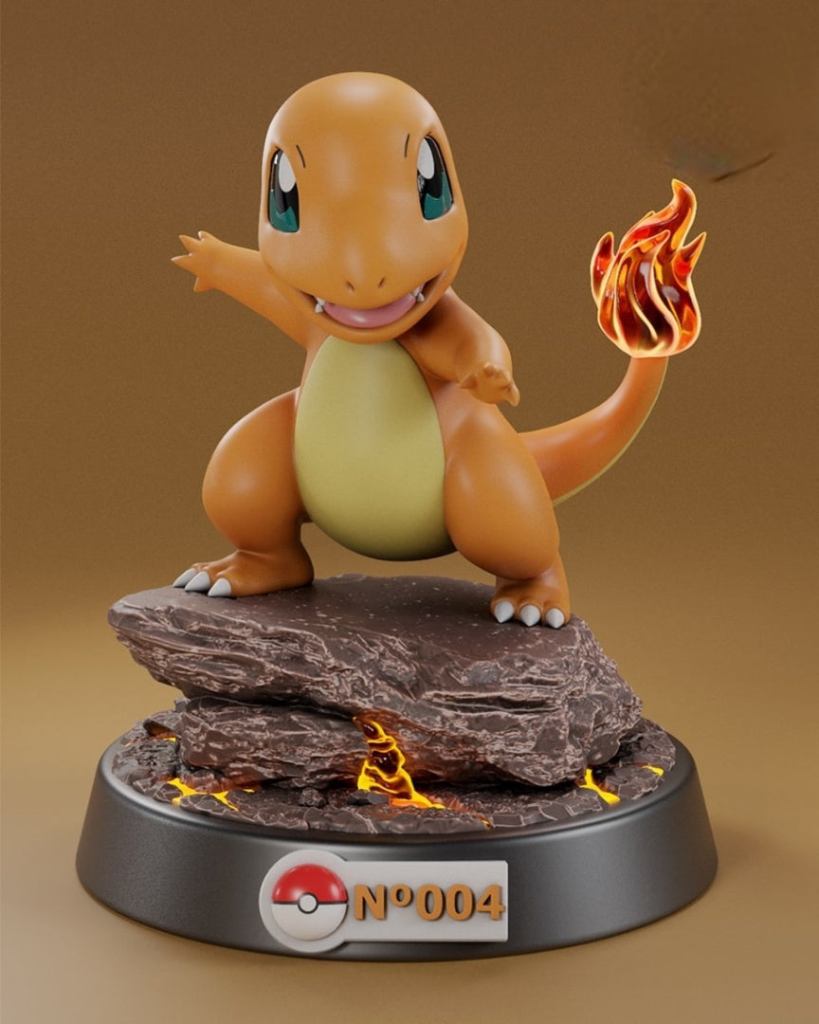 Charmander pokemon 3d printing stl files - 3D PRINT MAKER CLUB