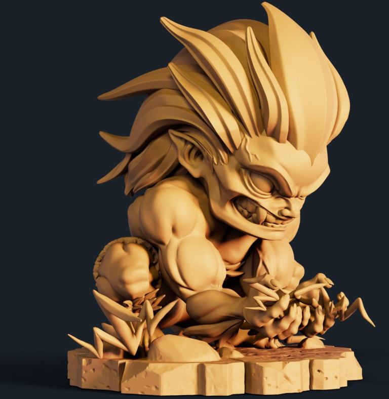 Blanka chibi 3d printing stl files - 3D PRINT MAKER CLUB