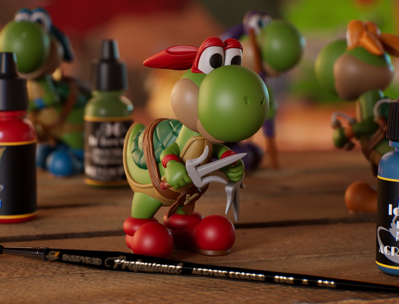 Yoshi Mario 3D Printing stl files - 3D PRINT MAKER CLUB
