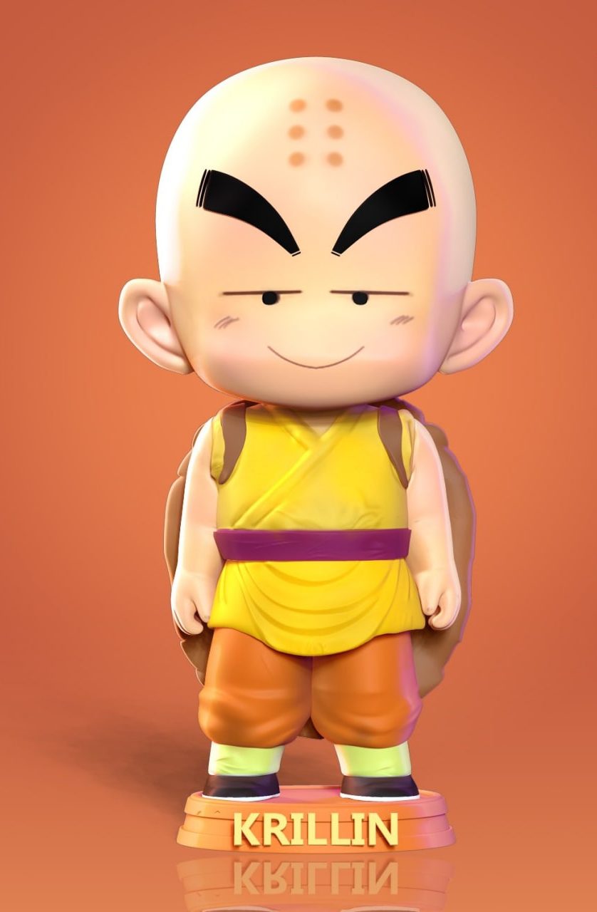 Krillin 3D printing stl files - 3D PRINT MAKER CLUB