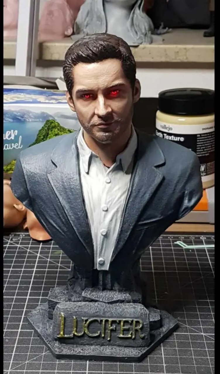 Lucifer bust 3d print model - 3D PRINT MAKER CLUB