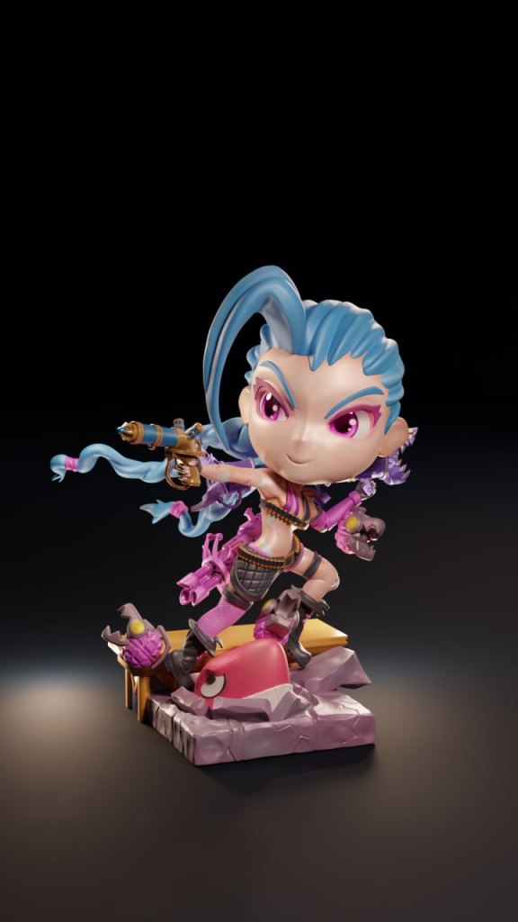 Jinx chibi 3d print stl files - 3D PRINT MAKER CLUB