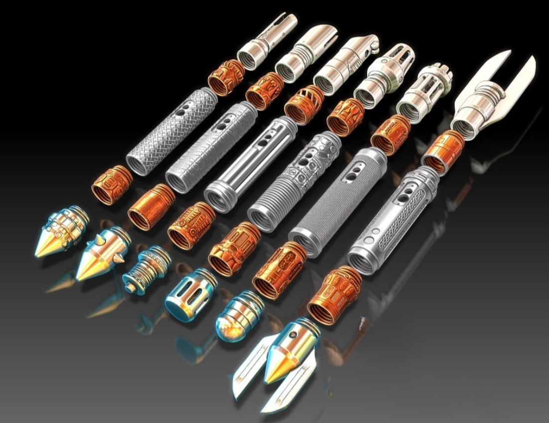 Starwars lightsaber pack 3d print stl files