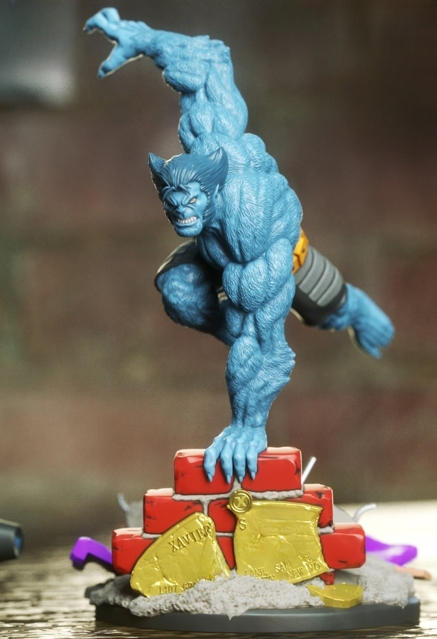 X-Men Beast 3d print stl files - 3D PRINT MAKER CLUB