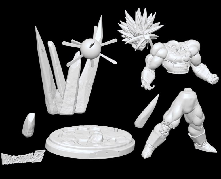 Trunks super saiyan 3d print stl files - 3D PRINT MAKER CLUB