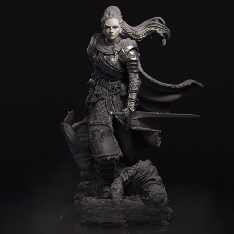 female Monster hunter 3d print stl files - 3D PRINT MAKER CLUB