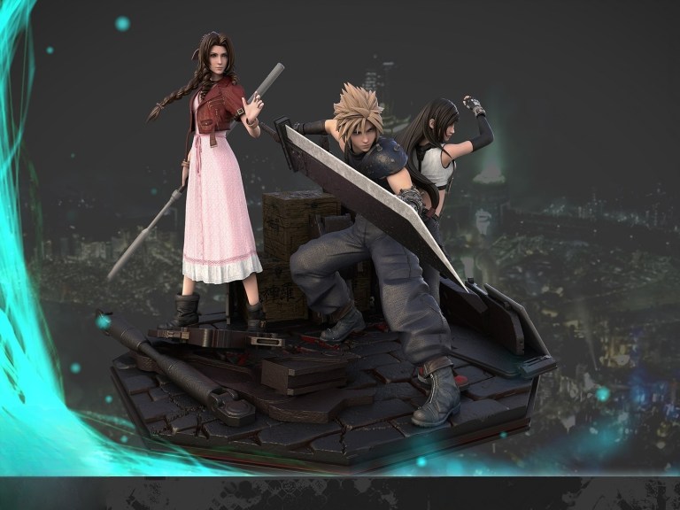 Cloud, Aerith & Tifa diorama 3d print stl files - 3D PRINT MAKER CLUB