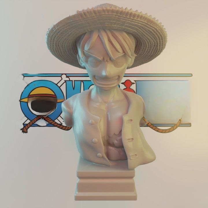 Luffy bust 3d printing models - 3D PRINT MAKER CLUB