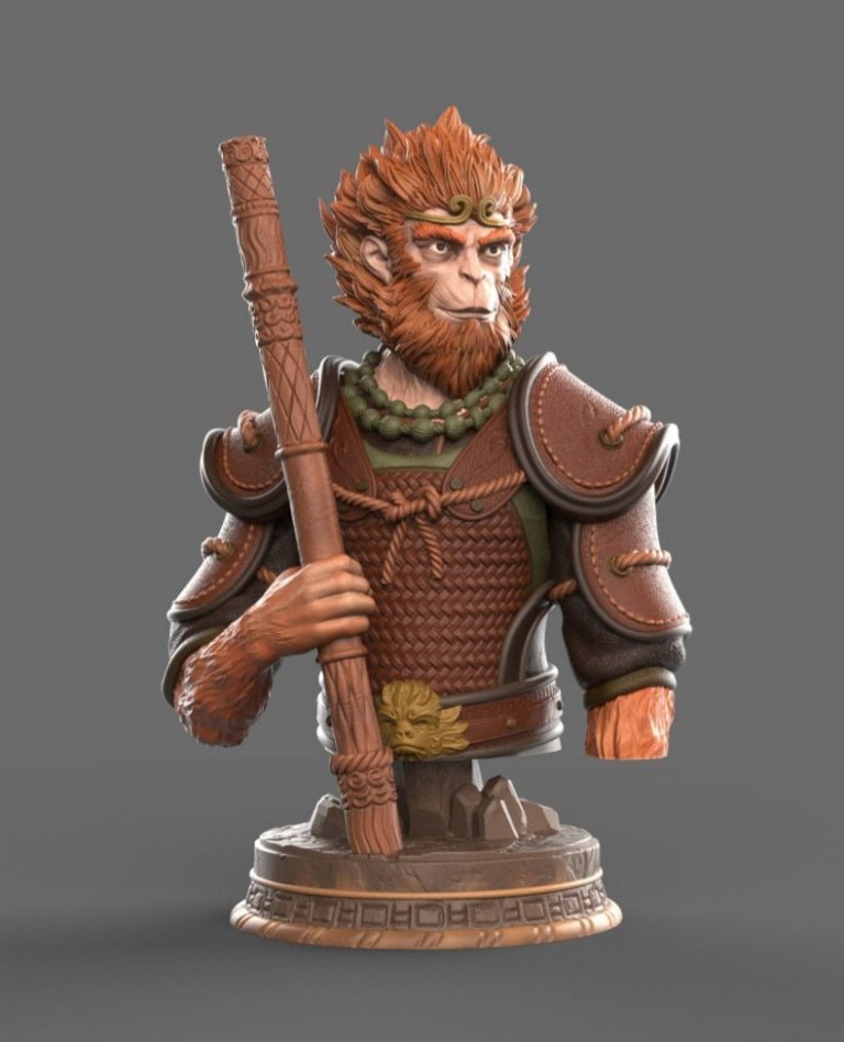 Monkey king 3d printing stl files - 3D PRINT MAKER CLUB