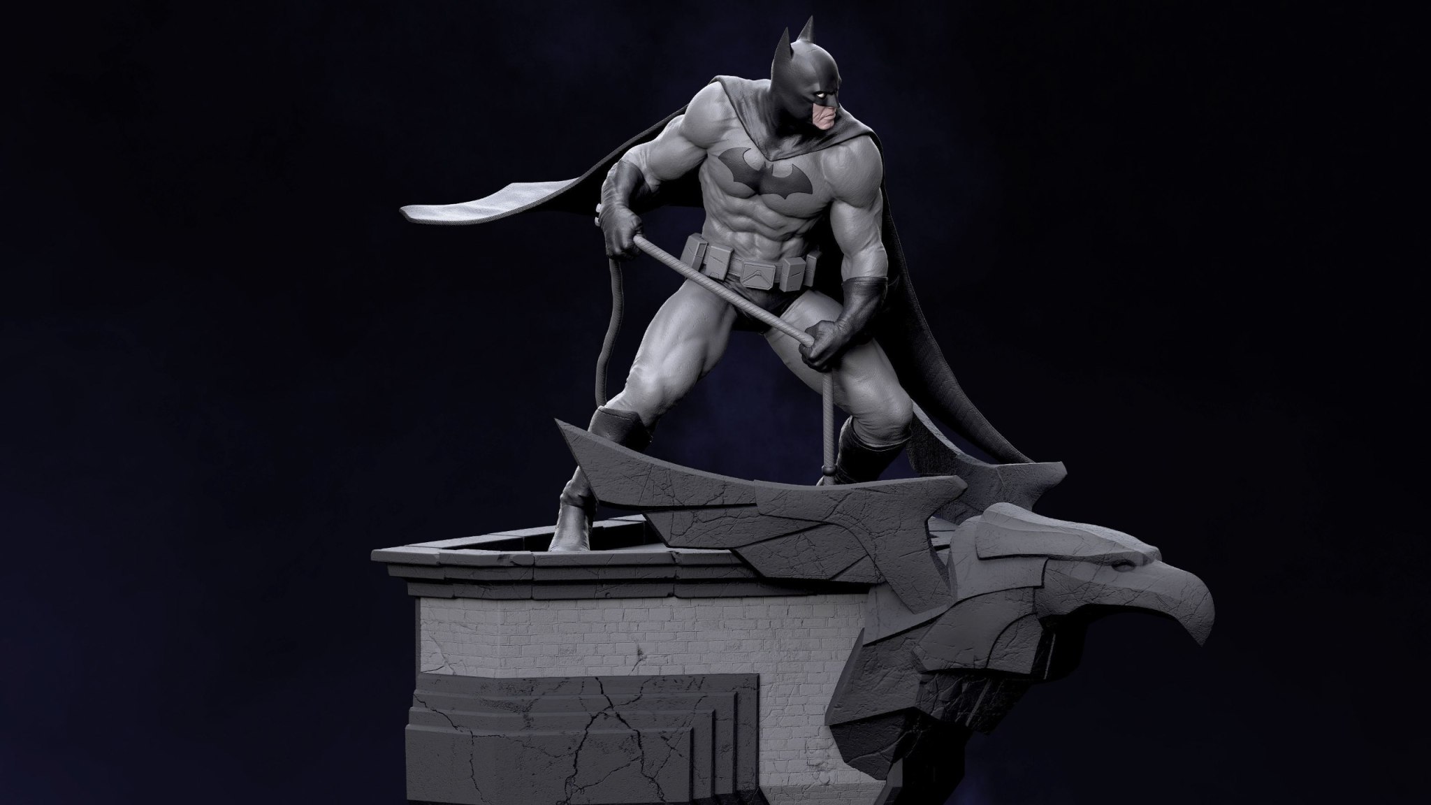 Batman statue 3d printing stl files - 3D PRINT MAKER CLUB
