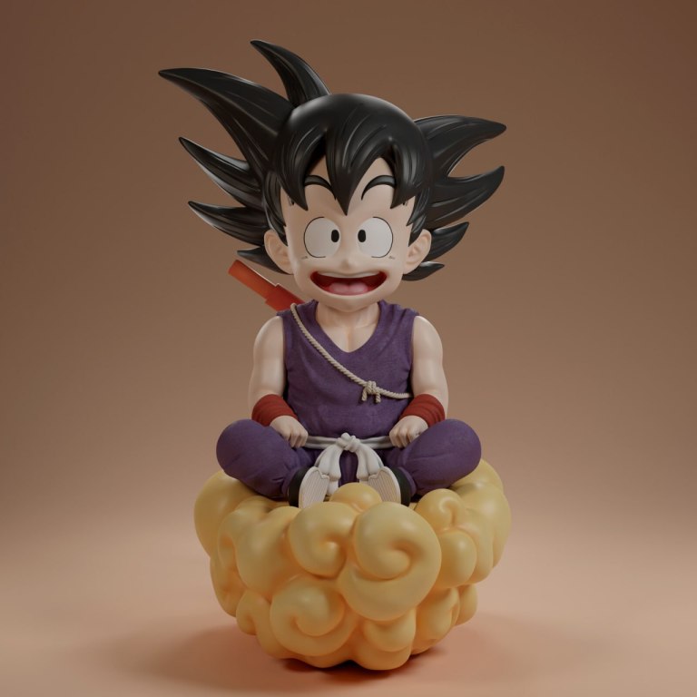 Goku on cloud 3d printing stl files - 3D PRINT MAKER CLUB