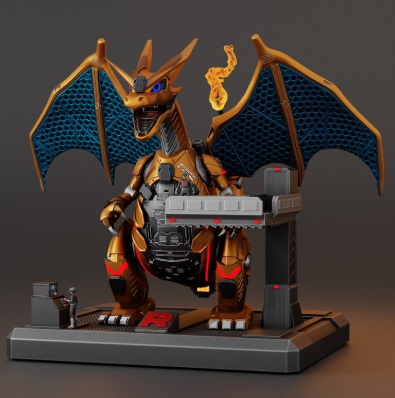 Mechamon charizard 3d printing stl files - 3D PRINT MAKER CLUB