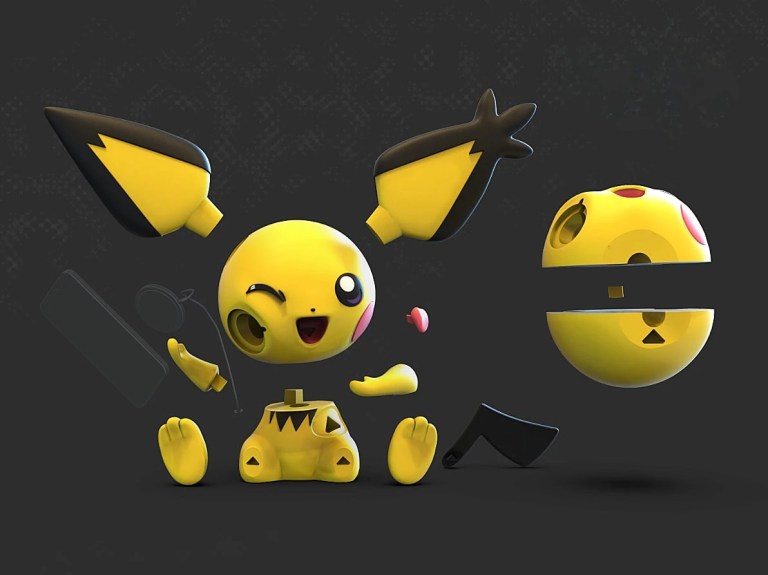 Pikachu magsafe charger mount 3d printing stl - 3D PRINT MAKER CLUB