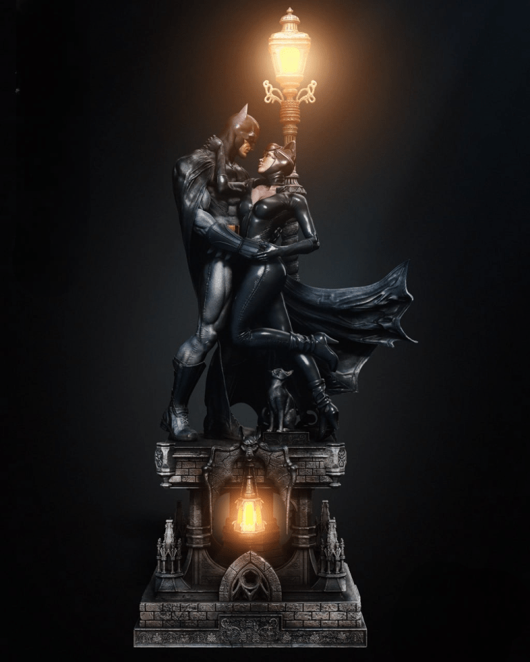 Batman catwoman statue 3d printing stl files - 3D PRINT MAKER CLUB