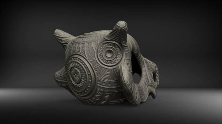 Ornate cubone skull 3d printing stl files - 3D PRINT MAKER CLUB