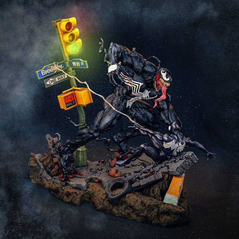 Venom vs spiderman 3d printing stl files - 3D PRINT MAKER CLUB