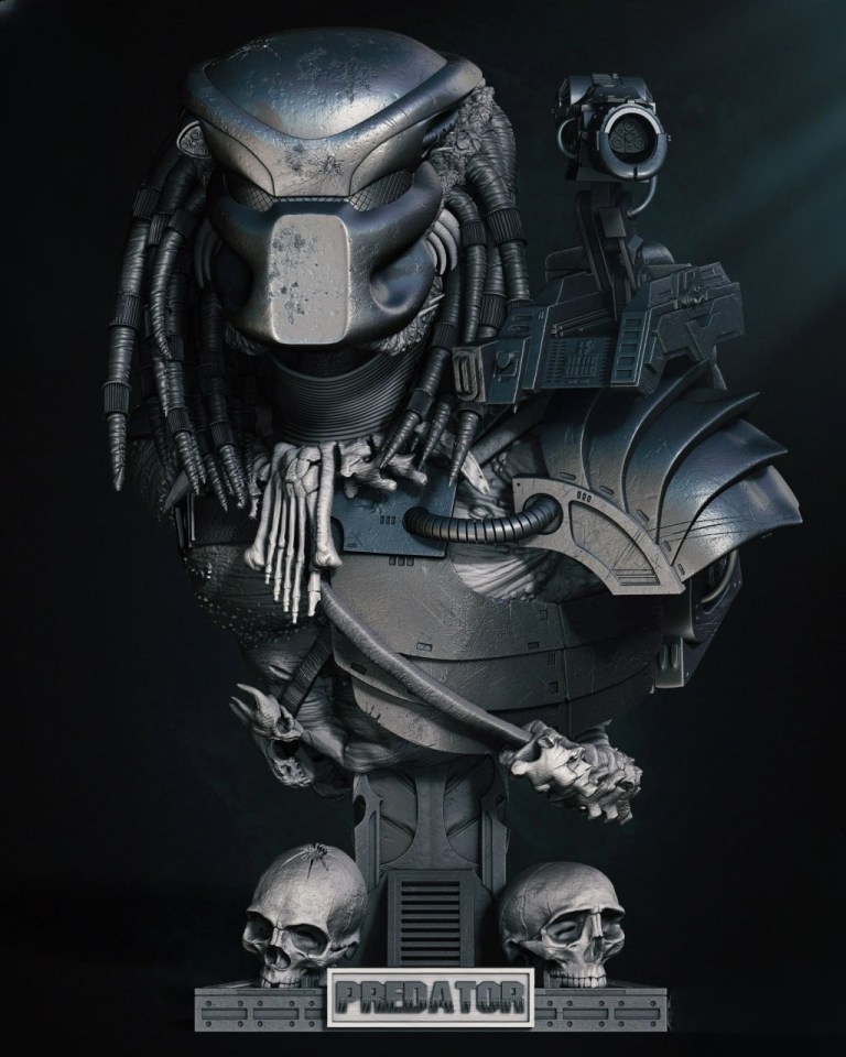 Predator bust 2024 3d print stl files - 3D PRINT MAKER CLUB