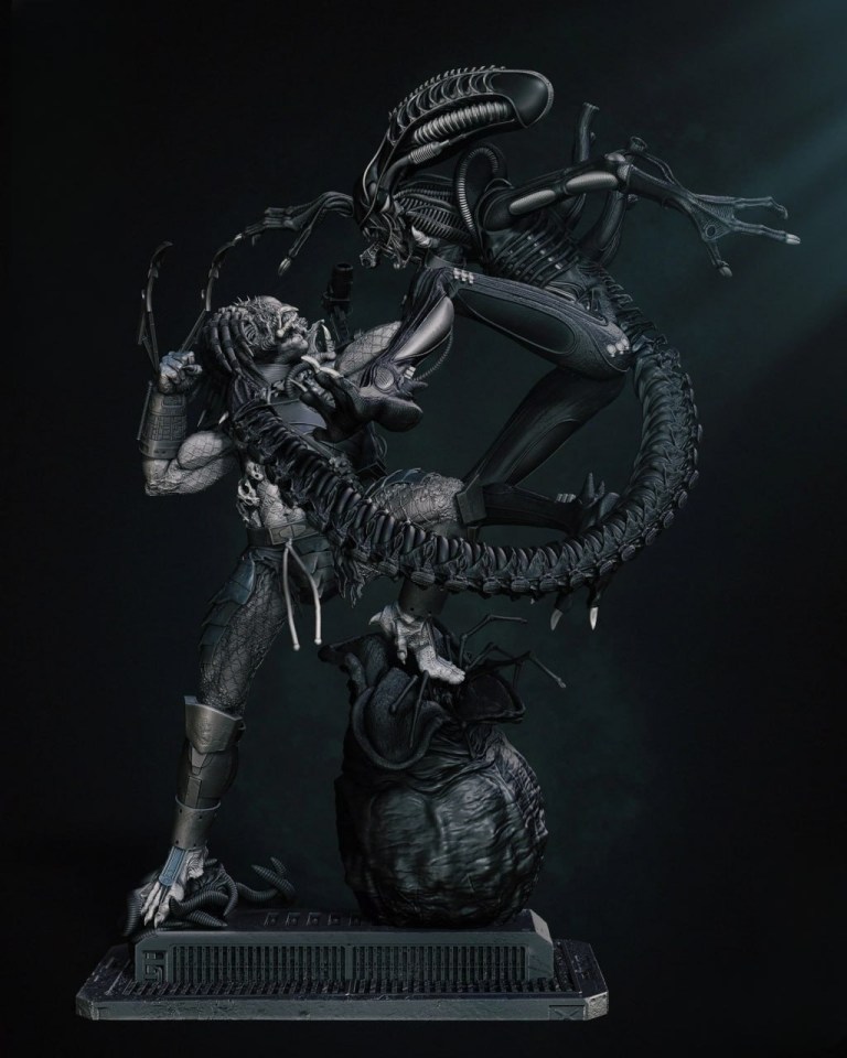Alien vs predator 2024 3d print stl files - 3D PRINT MAKER CLUB