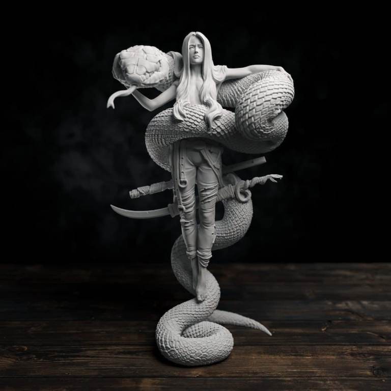 Lilith snake woman 2025 3d print stl files - 3D PRINT MAKER CLUB