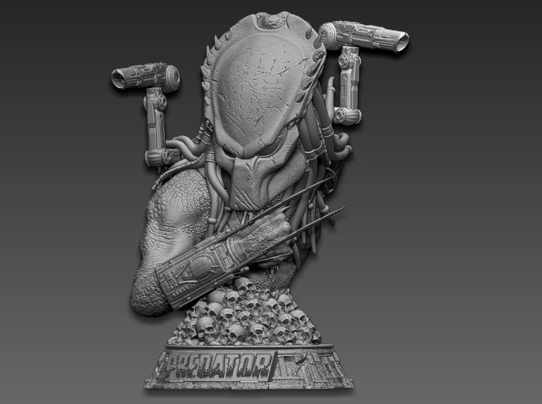 Predator wolf bust 3d print stl files - 3D PRINT MAKER CLUB